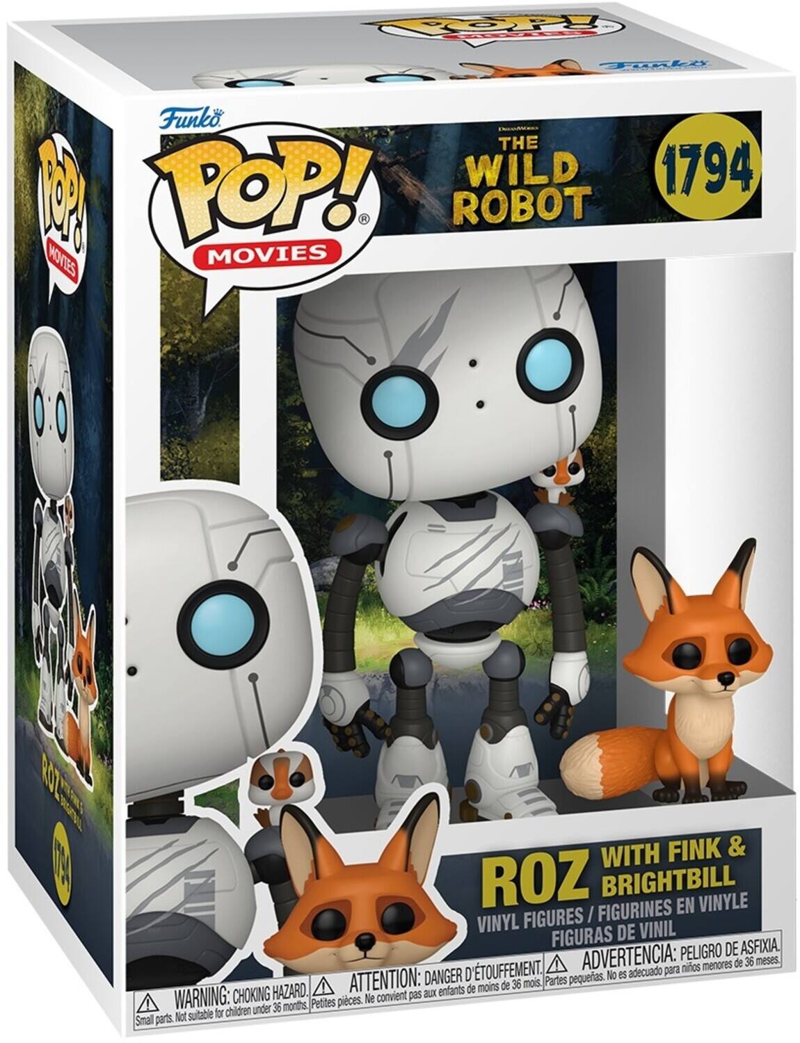 Funko POP! & Buddy: The Wild Robot Roz with Fink & Brightbill ...