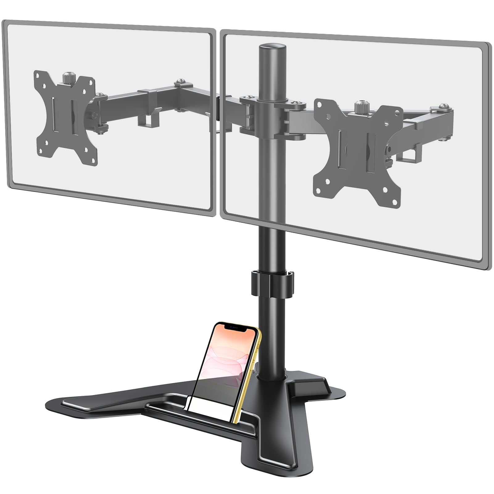 Comfort Essence Monitor Stand Free standing Full Motion Desk Fits 2 ...