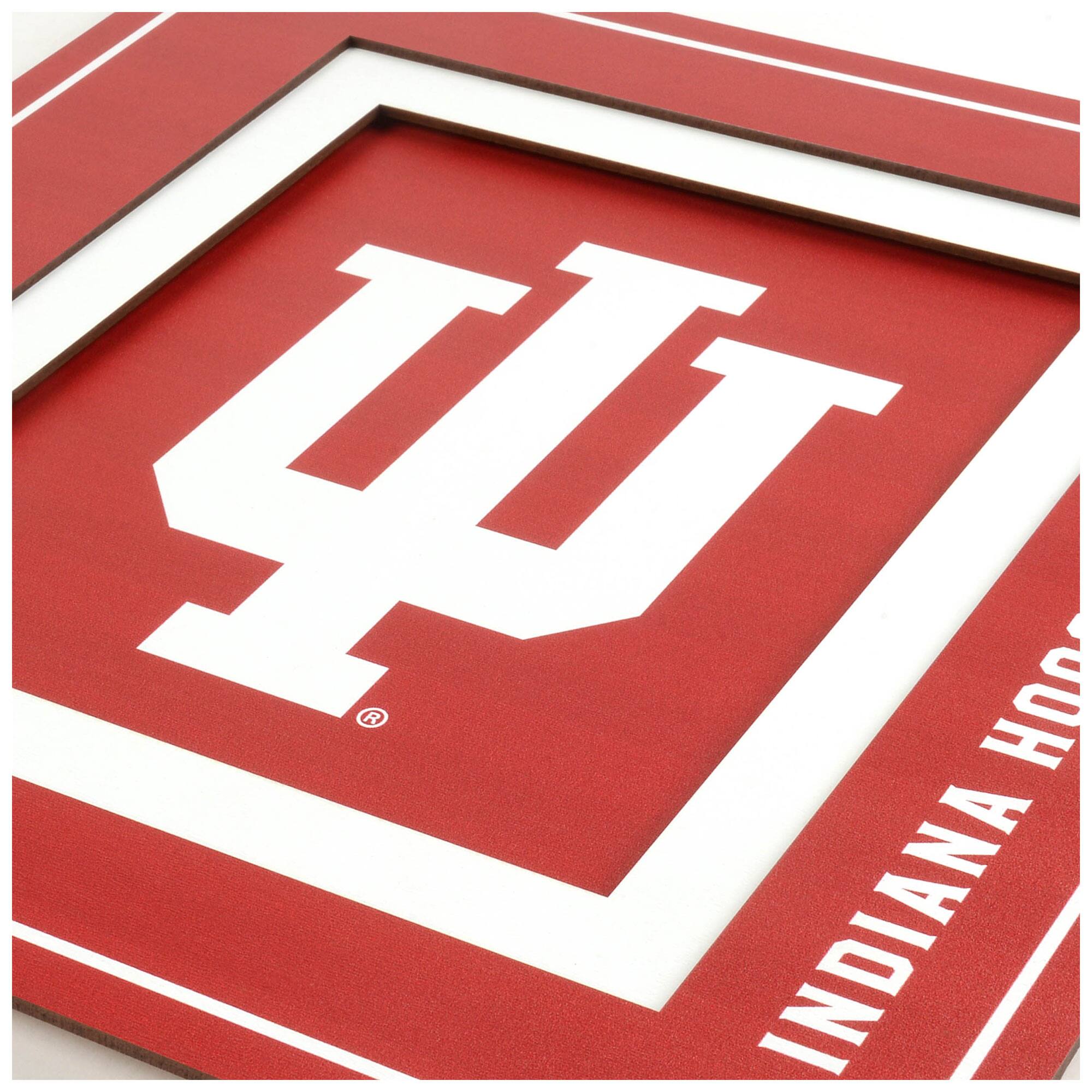 YouTheFan Indiana Hoosiers 12'' x 12'' 3D Logo Wall Art Multicolor ...