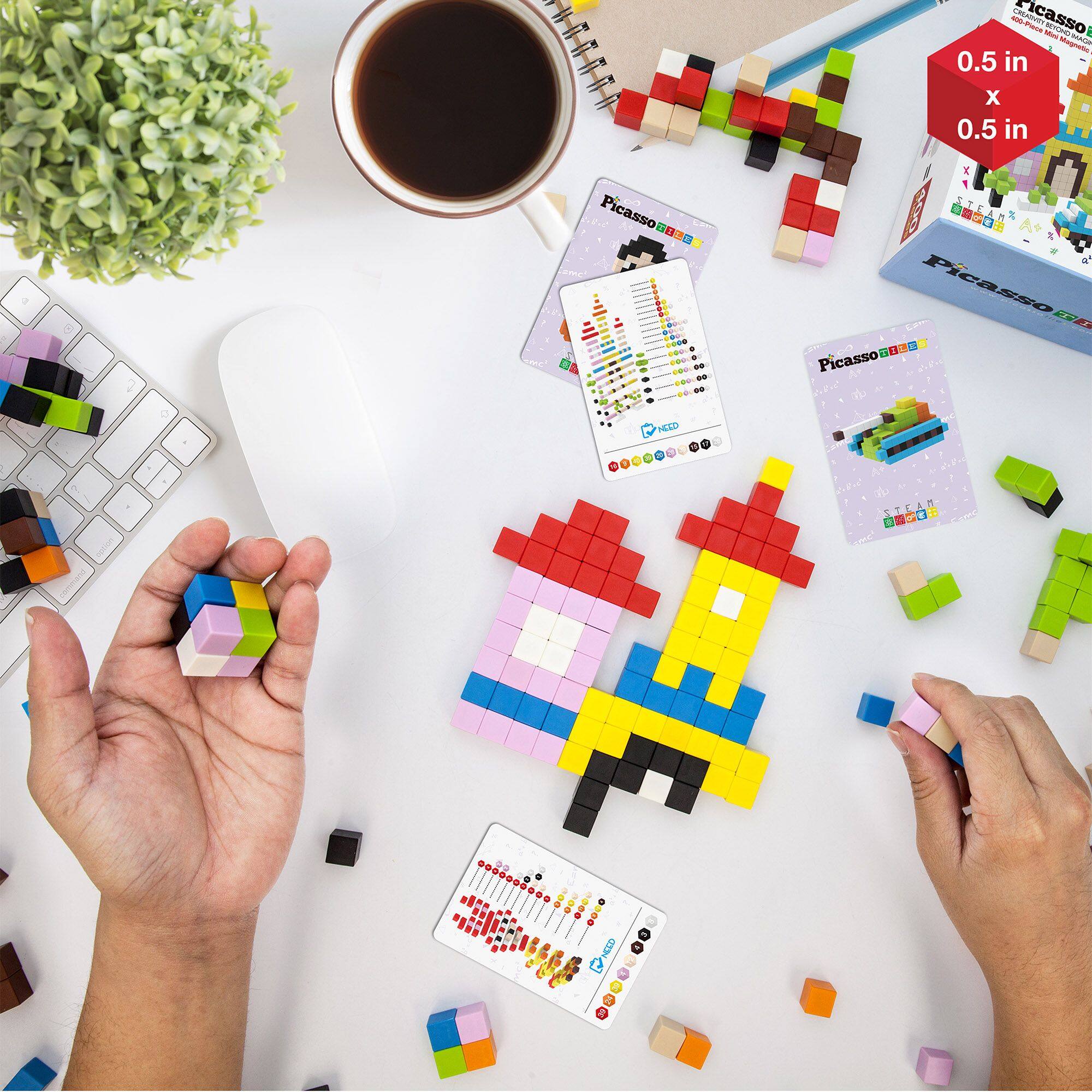 PicassoTiles 200 PC Magnetic Blocks, Magnetic Building Blocks for Kids ...