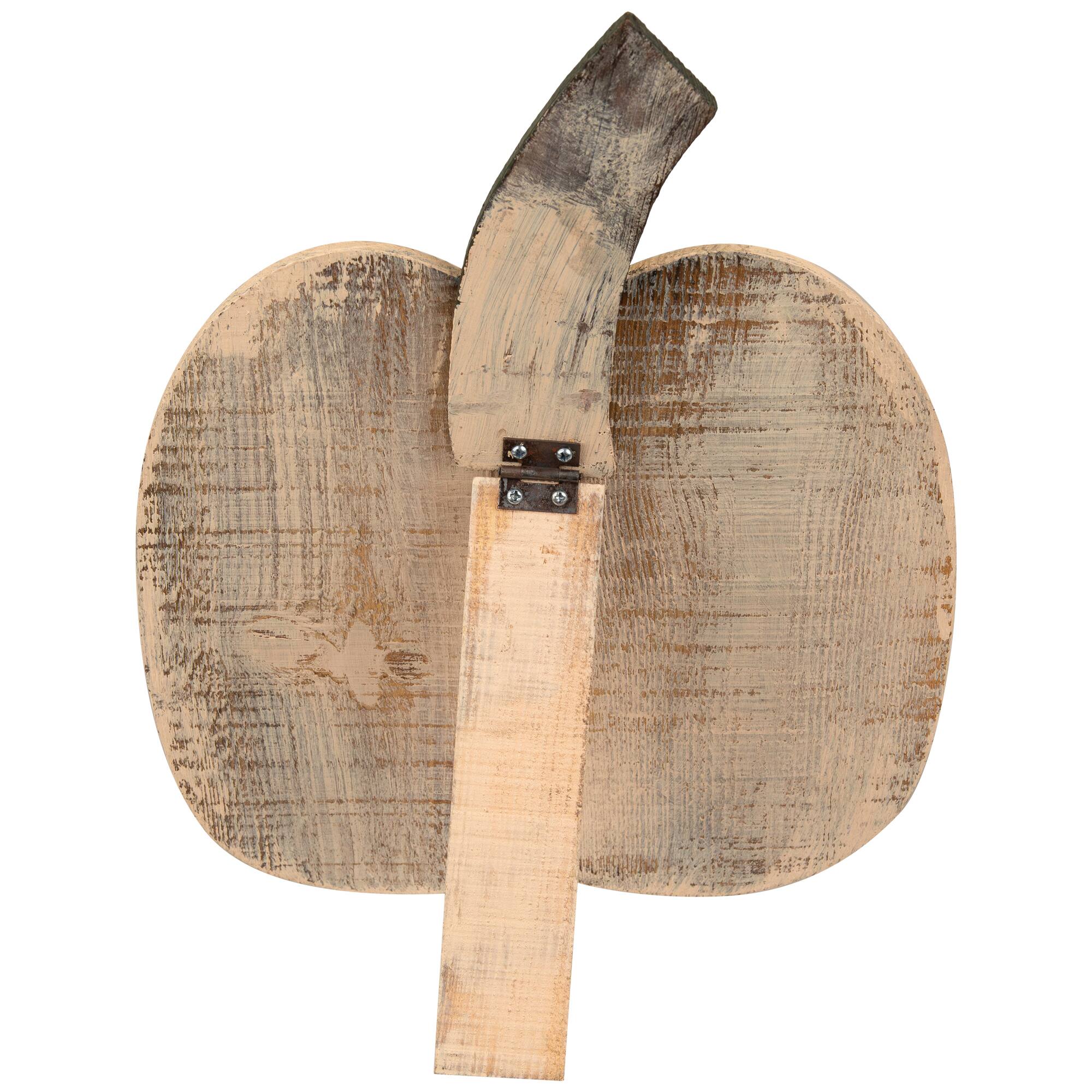 Northlight Wooden Fall Harvest Pumpkin Decoration 14.25" Cream and ...
