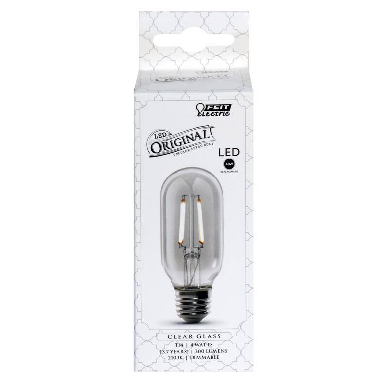 FEIT ELECTRIC T14 E26 (Medium) LED Bulb Soft White 40 Watt Equivalence ...
