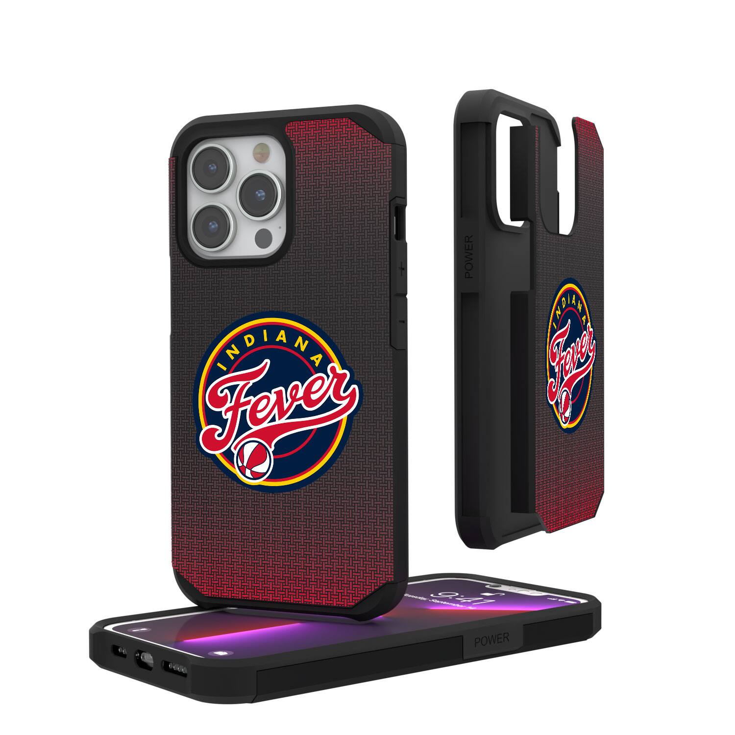 Keyscaper WNBA Indiana Fever Linen Logo iPhone Rugged Case 14 Pro Black ...