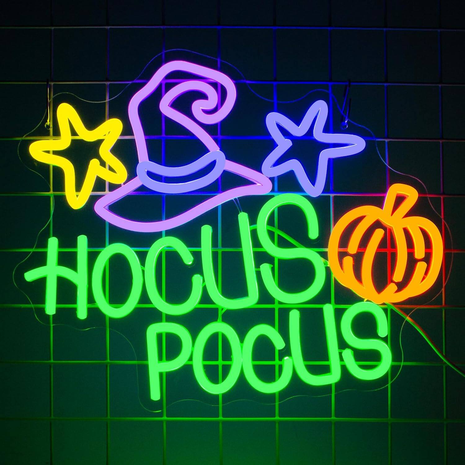 Auledio Hocus Pocus Neon Sign, Dimmables Neon Signs For Wall Decor ...