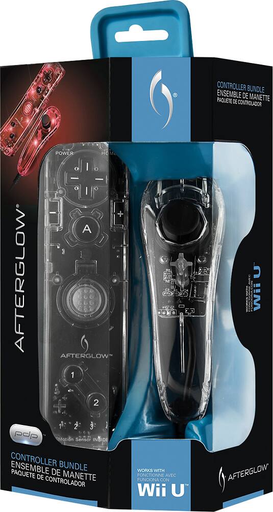 Afterglow Motion Plus Bundle for Nintendo Wii U and Wii Clear 085-014 ...