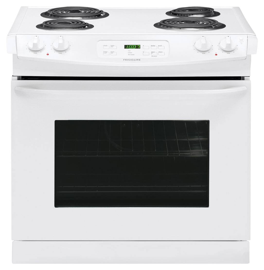 Frigidaire 4.6 Cu. Ft. Self Cleaning Drop In Electric Range White ...