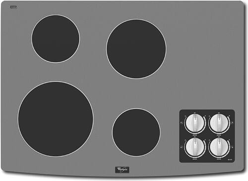 Best Buy: Whirlpool 30" Built-In Electric Cooktop White-on-White RCC3024RQ