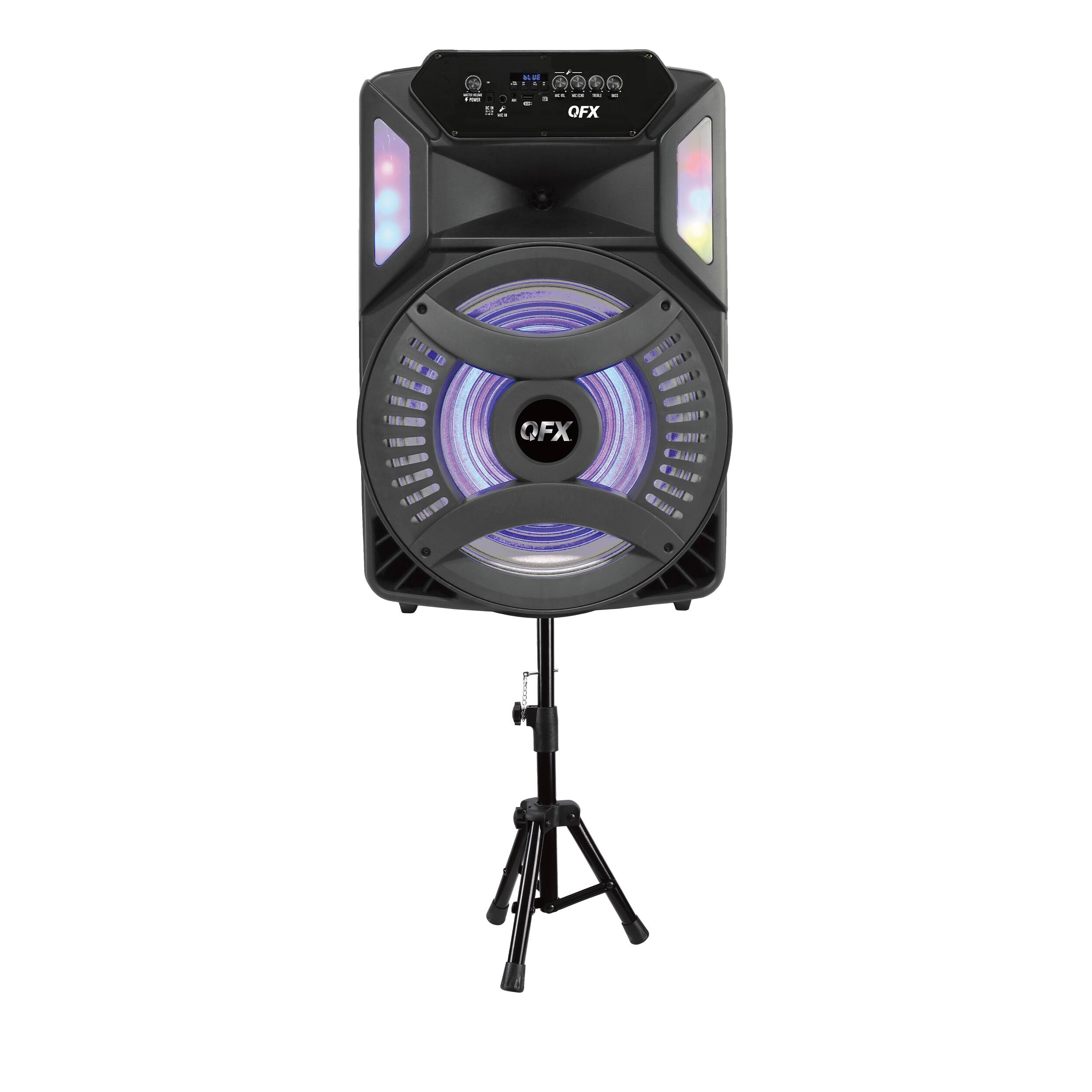 Customer Reviews: QFX Bluetooth Rechargeable Speaker with RGB LED Party ...