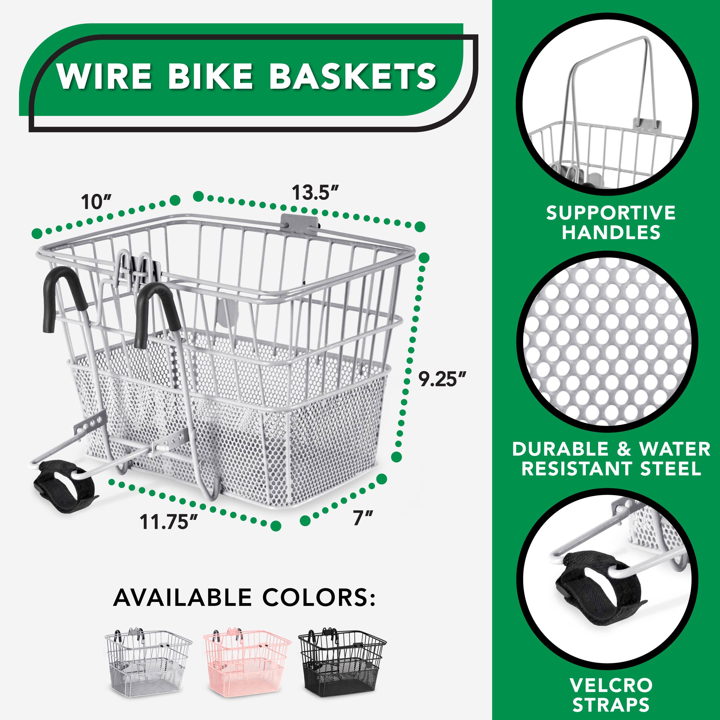 ProSource Wire Bike Basket Silver ps-5110-bbm-silver - Best Buy