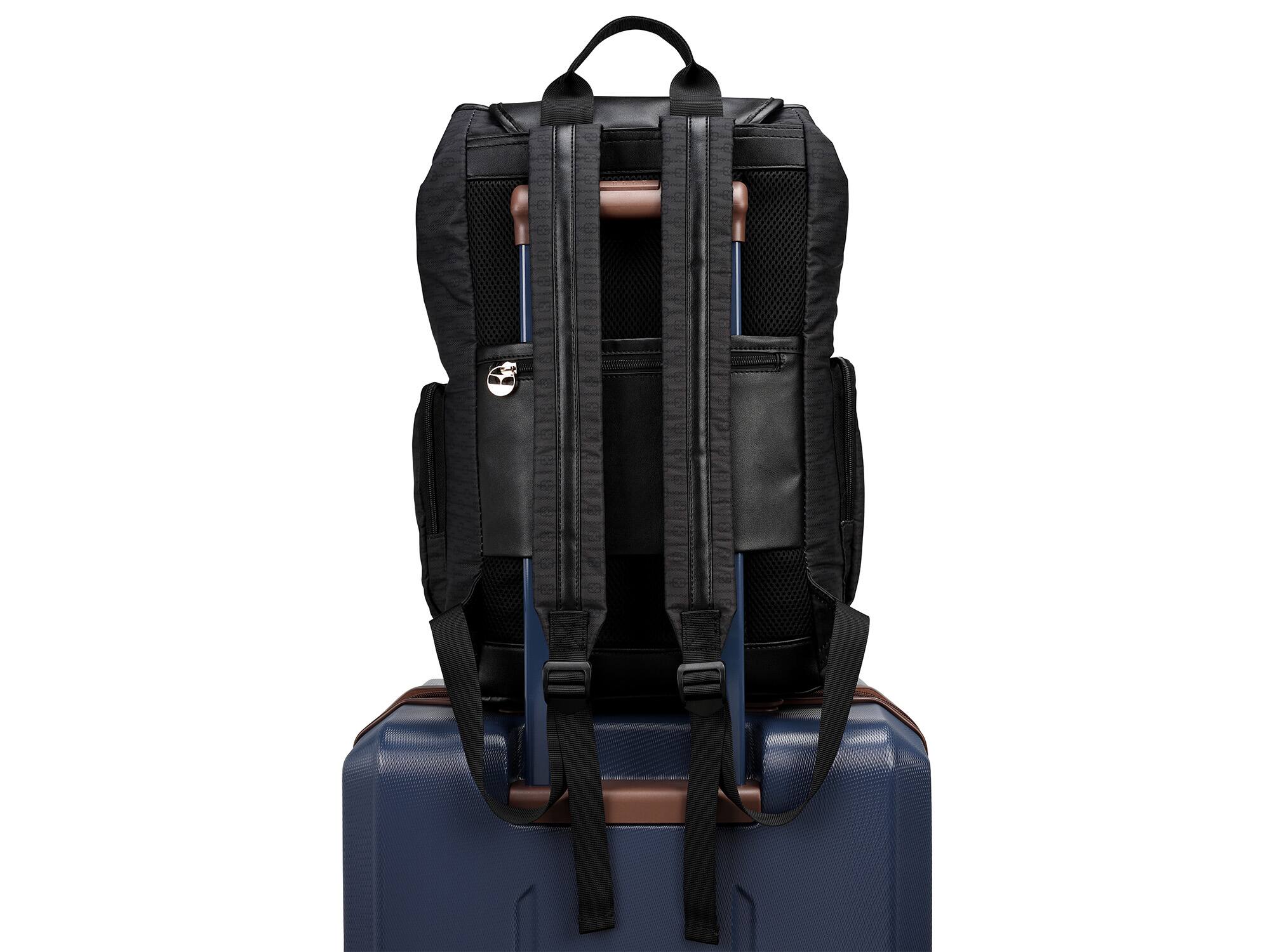 Elle Eleganza 25L Monogram Backpack Black ELBPELBK-BB - Best Buy