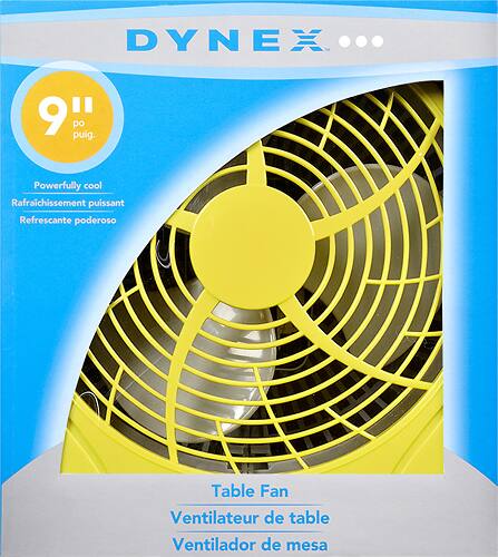 Best Buy: Dynex™ 9" Table Fan Lemon Yellow DX-FANT12-Y