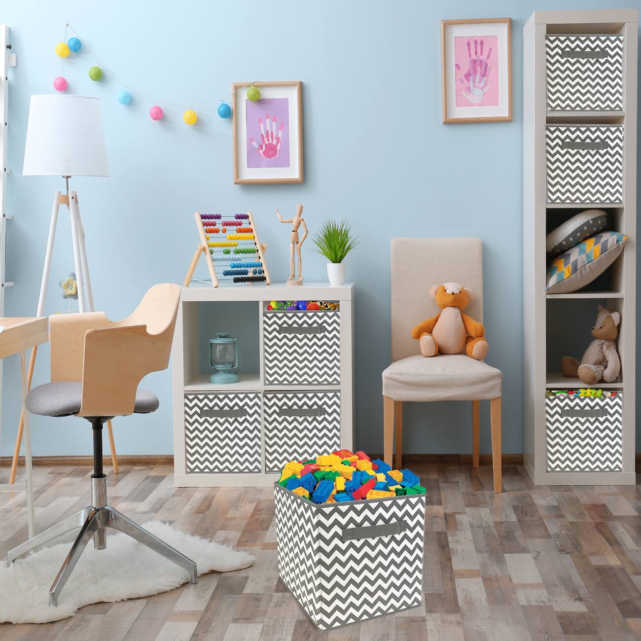 Sorbus Foldable Storage Cubes, 6 Fabric Baskets for Organizing Pantry ...