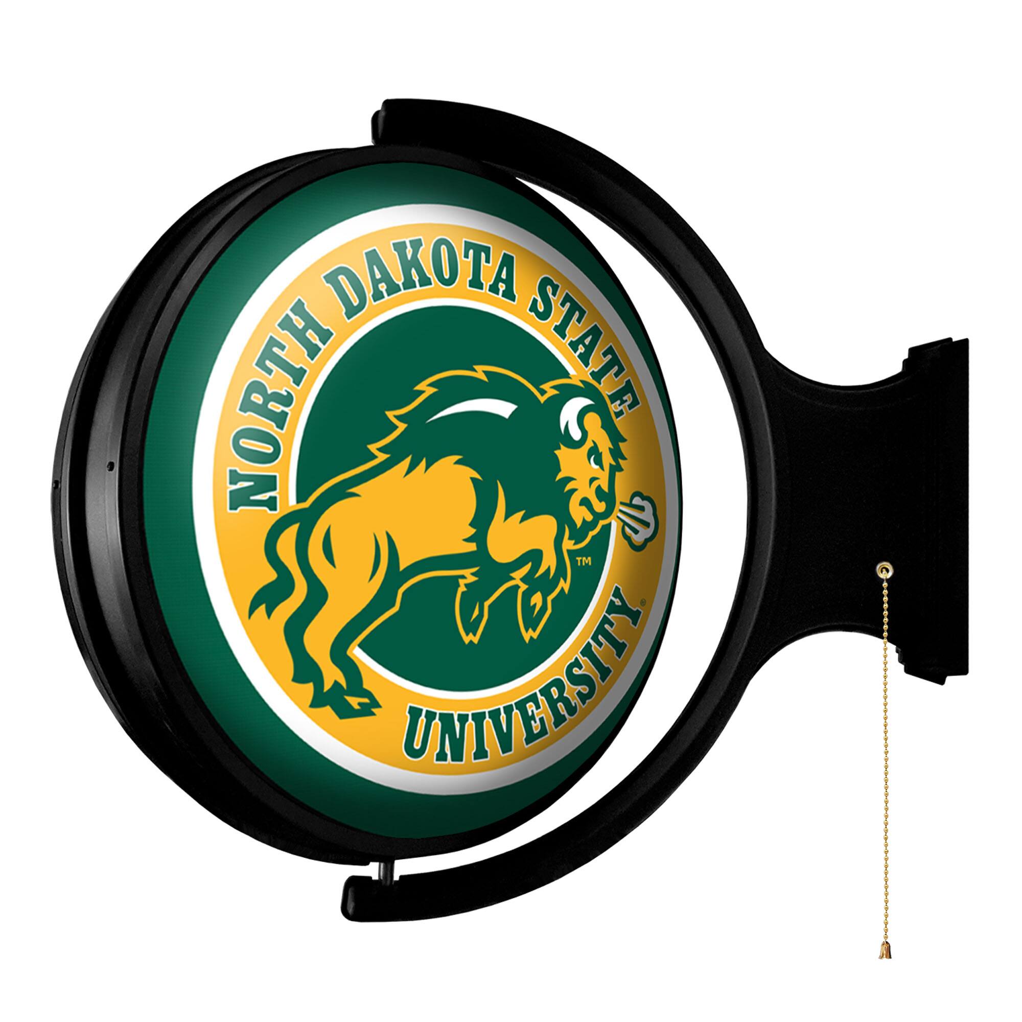 The Fan Brand NDSU Bison Team Logo 21'' x 23'' Rotating Lighted Wall ...
