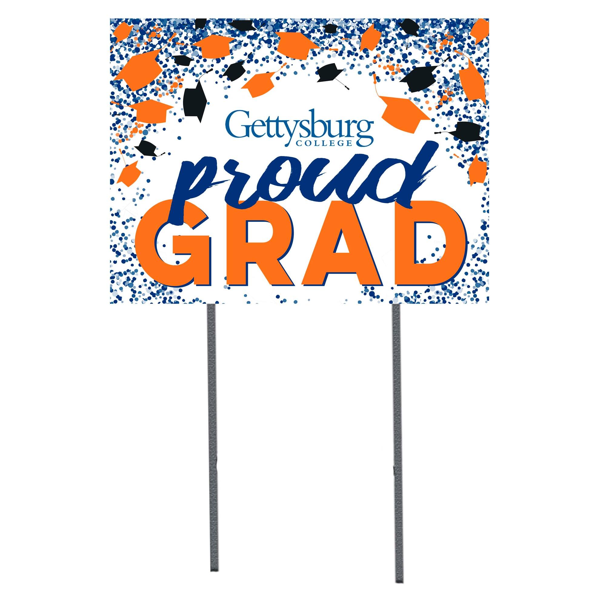 Jardine Gettysburg Bullets 18" x 24" Proud Grad Yard Sign White ...