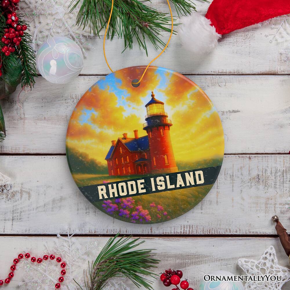 OrnamentallyYou Charming Rhode Island Southeast Lighthouse Ornament ...