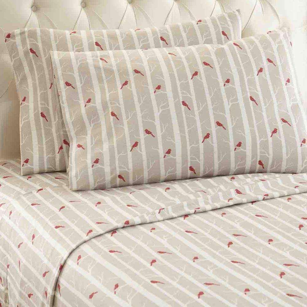 Shavel Home Products Shavel Micro Flannel Printed Sheet Set Queen Flat ...