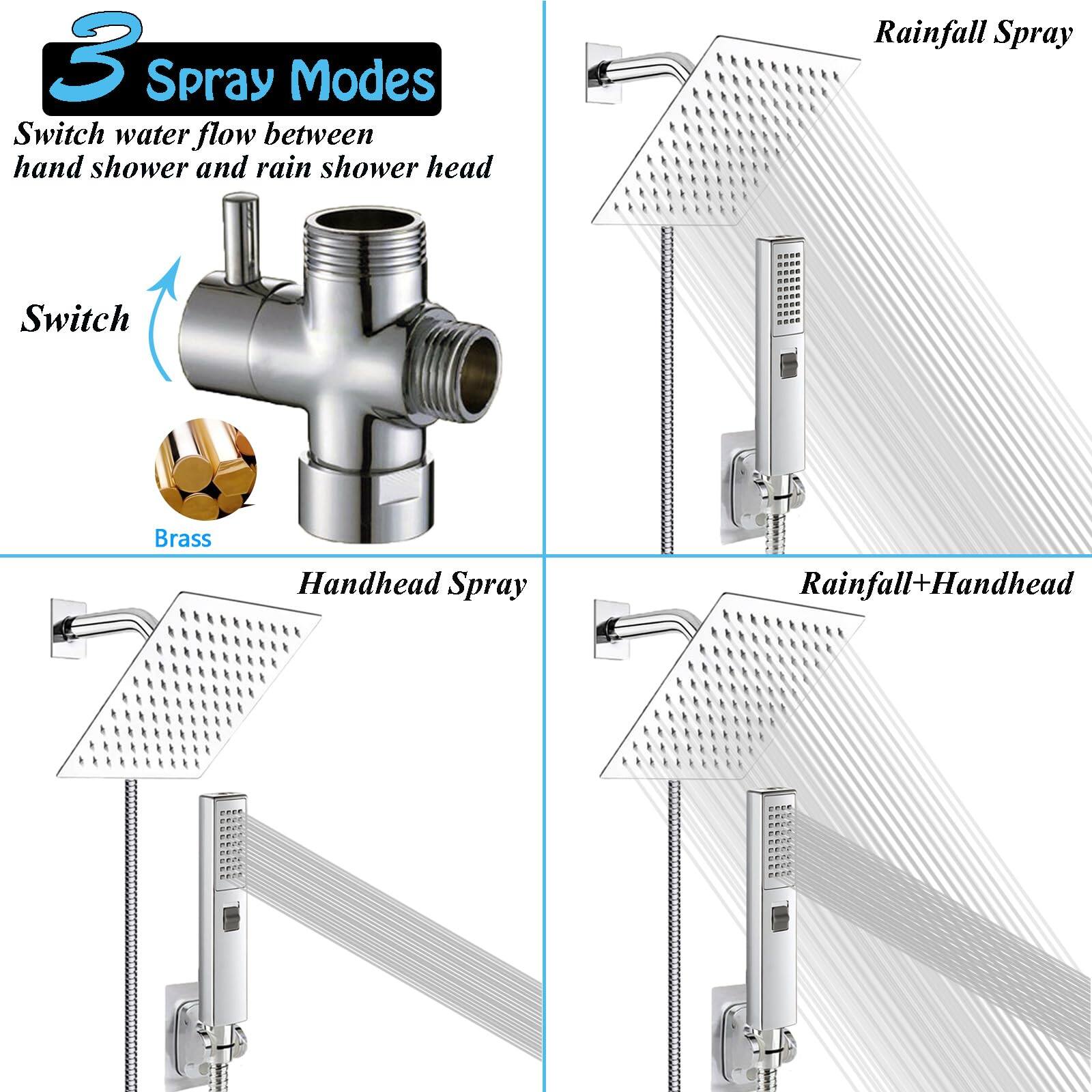 Paradigms Interiors Dual Shower Heads With Handheld Spray Combo High ...