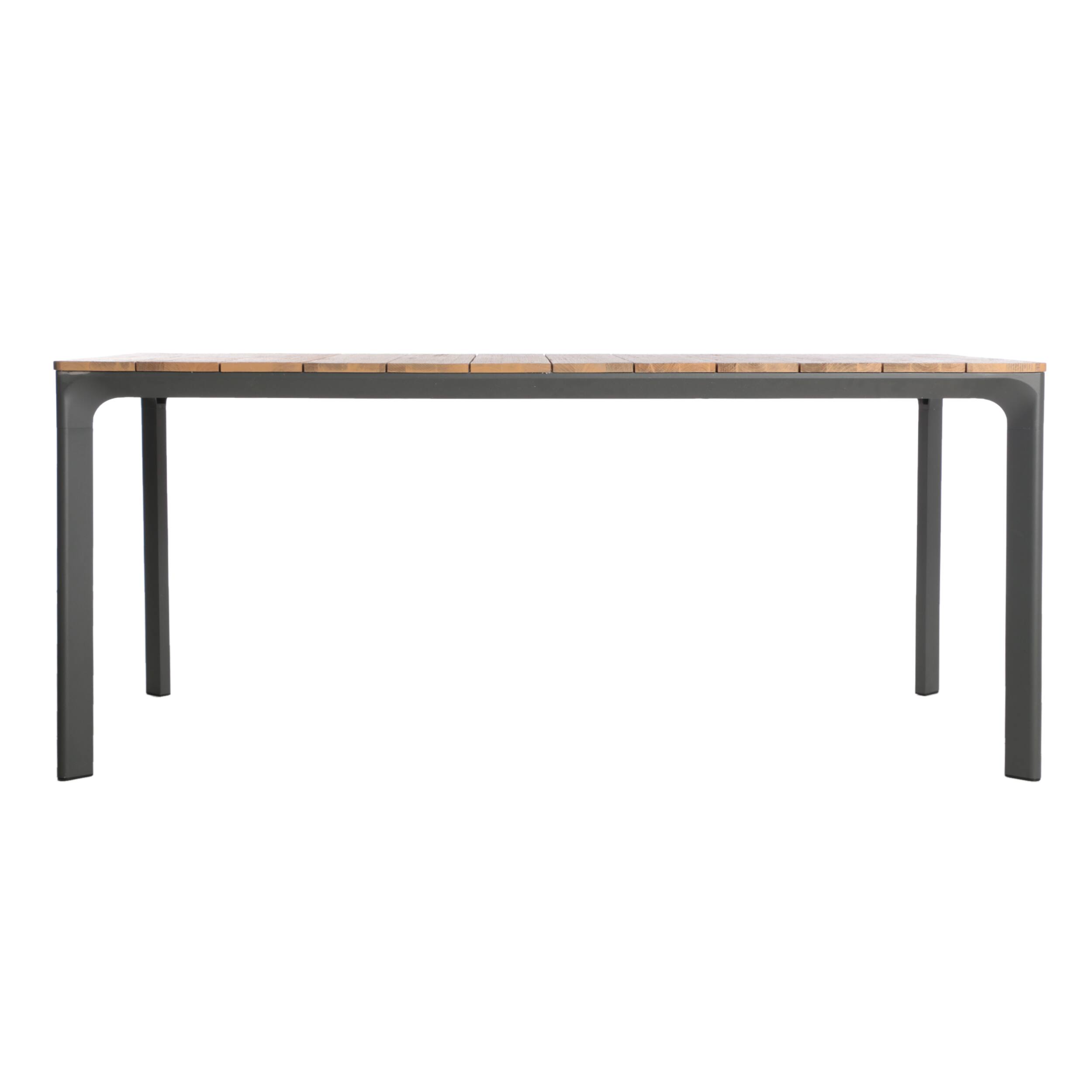 APRILSOUL Westcott Dining Table With Wood Top Gray SF-WO-62757.00GRY ...