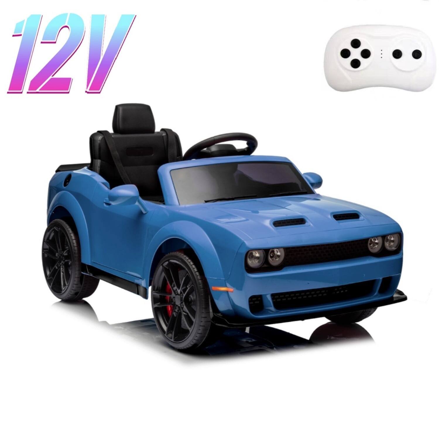GARVEE Kids Dodge Ride On Car 12V, Licensed, Remote Control, Bluetooth ...