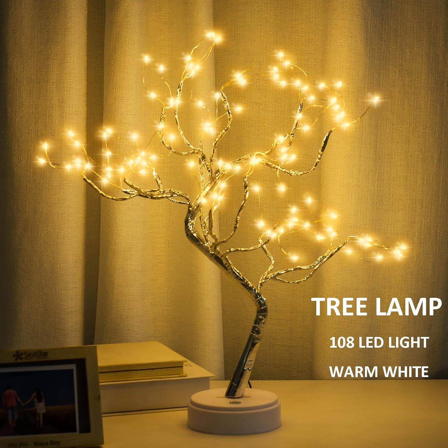 Stamp n Camp Room Decor 20" 108 LED Tabletop Bonsai Tree Light DIY ...