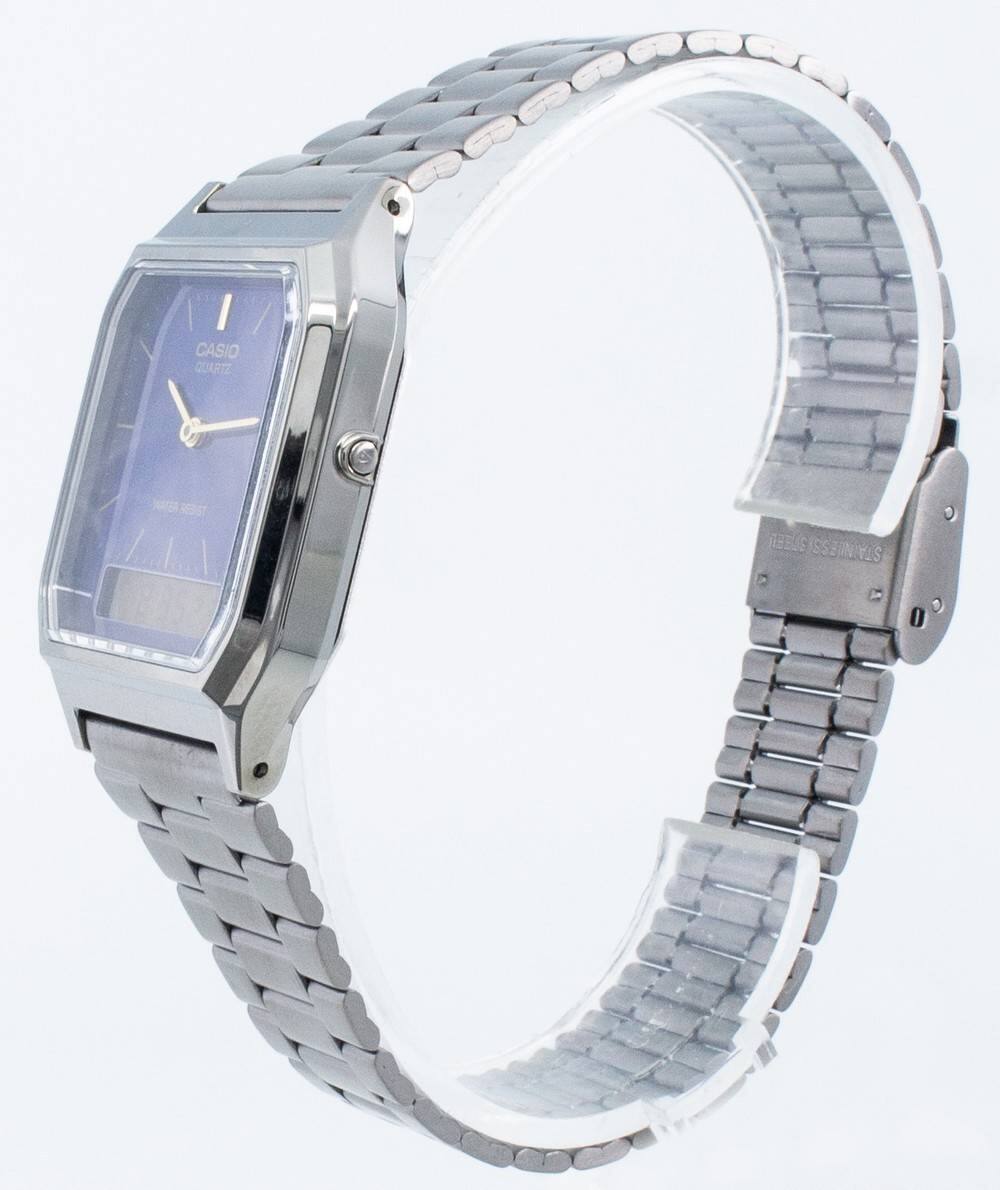 Casio Quartz AQ 230GG 2A Dual Time Unisex Watch Alarm Stopwatch Analog ...