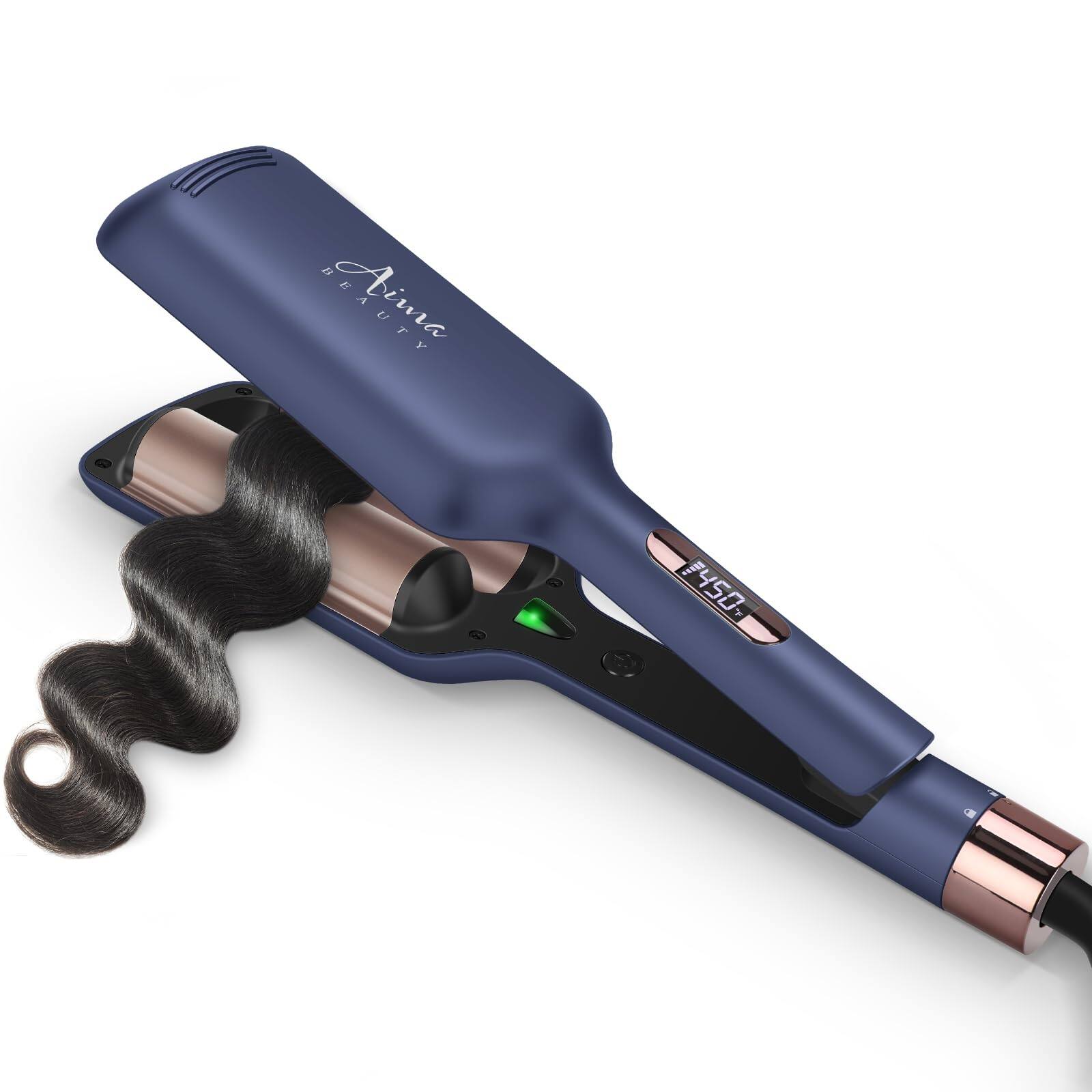Reds Spade 32mm Twins Mermaid Loose Waves Hair Waver Anti scald Curling ...