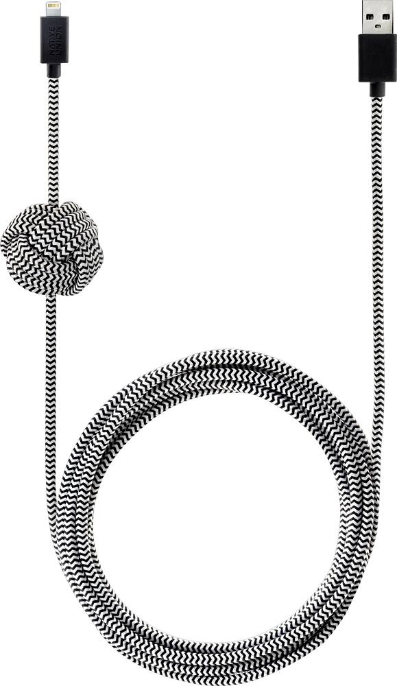Best Buy: Native Union NIGHT 9.8' USB-to-Apple® Lightning Cable Zebra ...
