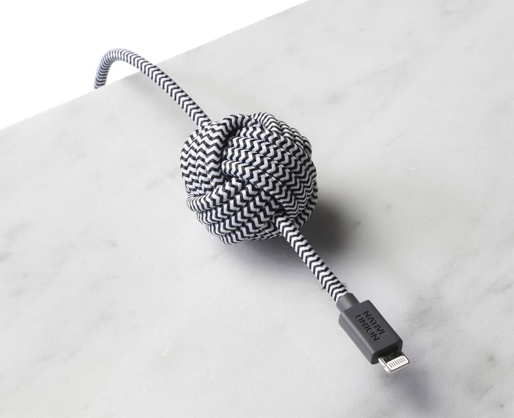 Best Buy: Native Union NIGHT 9.8' USB-to-Apple® Lightning Cable Zebra ...