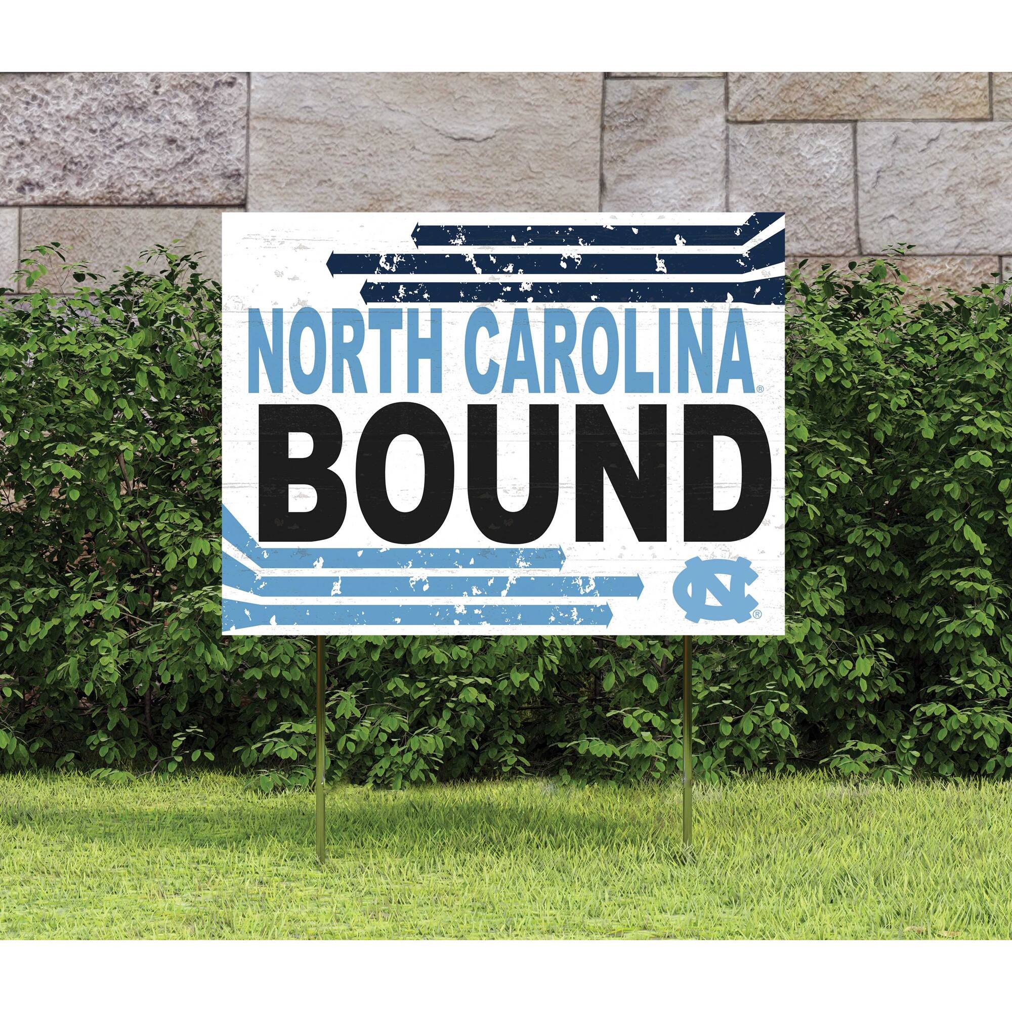 Jardine North Carolina Tar Heels 18'' x 24'' Bound Yard Sign White ...