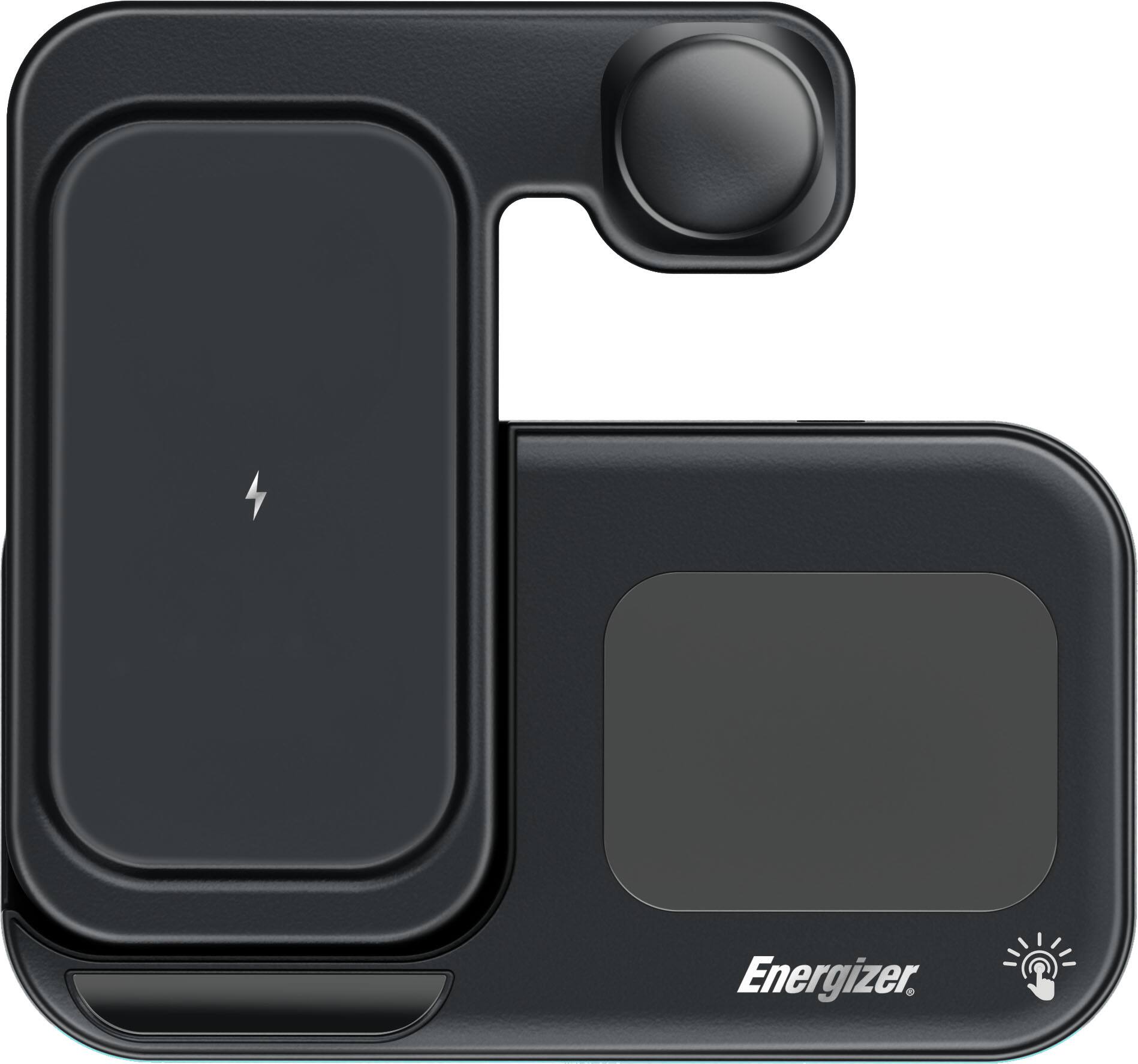 Energizer 3 in 1 15W Foldable Qi Certified Wireless Fast 15W Charger, Charging Station/Stand for ...