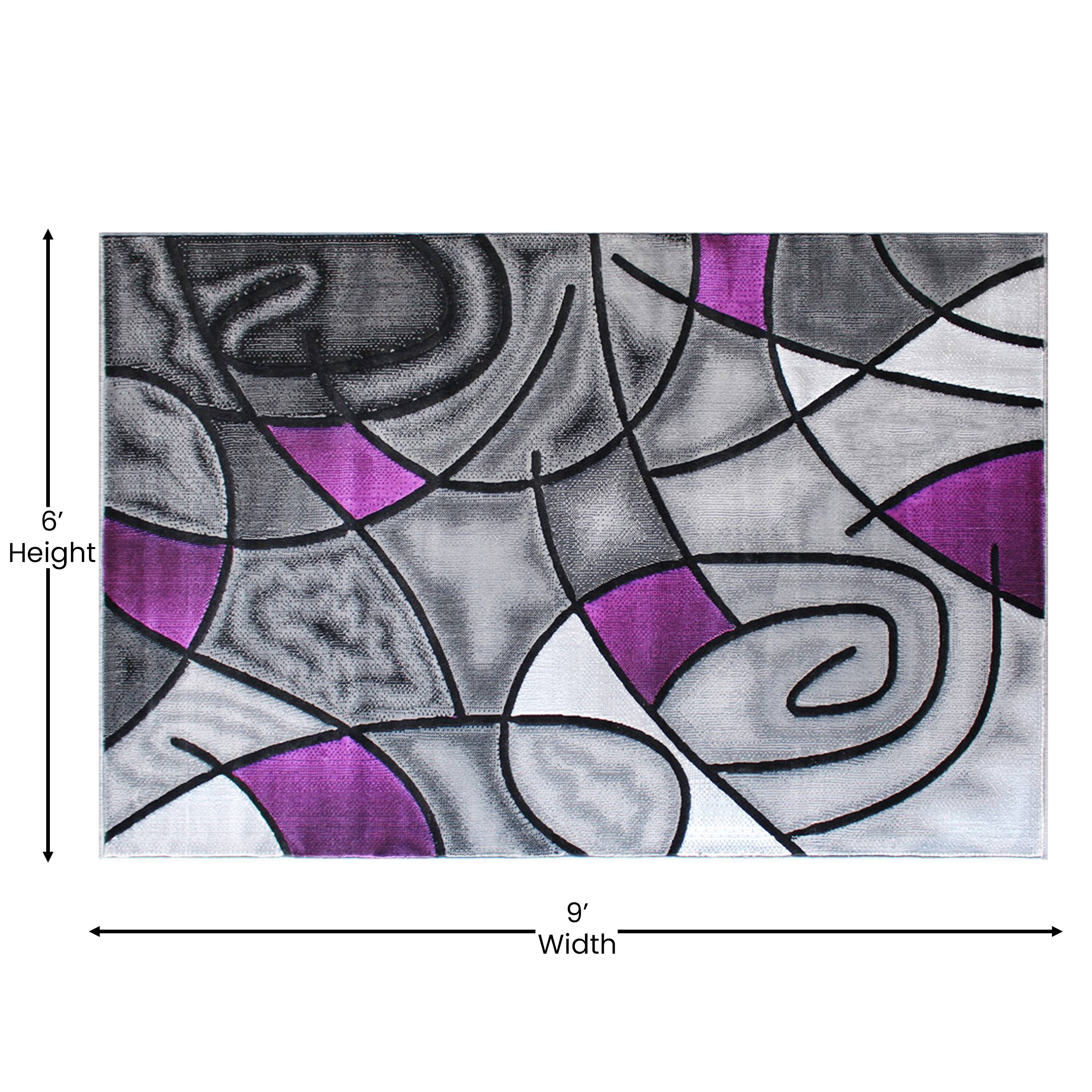 Emma + Oliver Urbane Contemporary Abstract Geometric Olefin Accent Rug ...