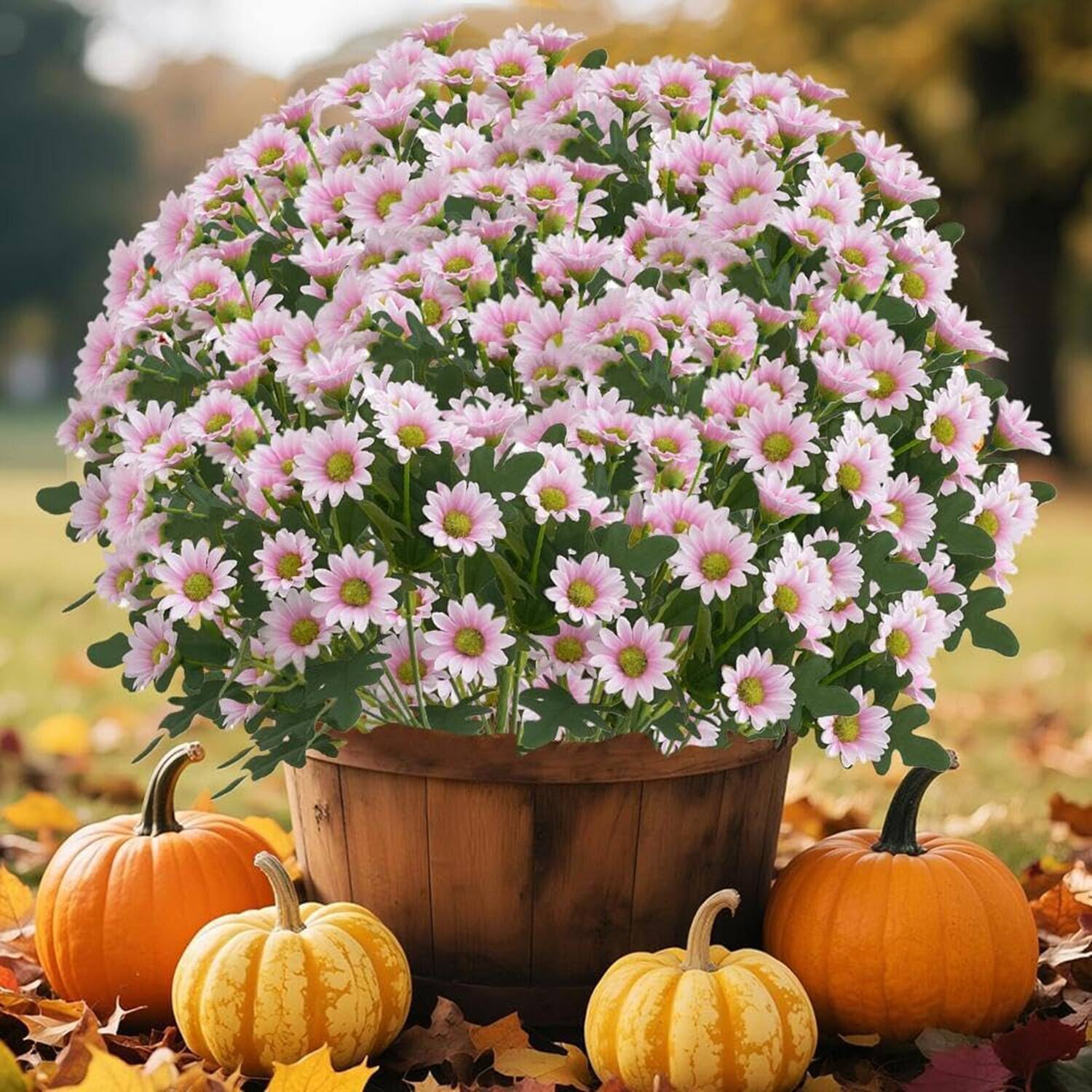 MITAOSLIM 10 Bundles Artificial Mums Flowers For Outdoor Fall Decor ...