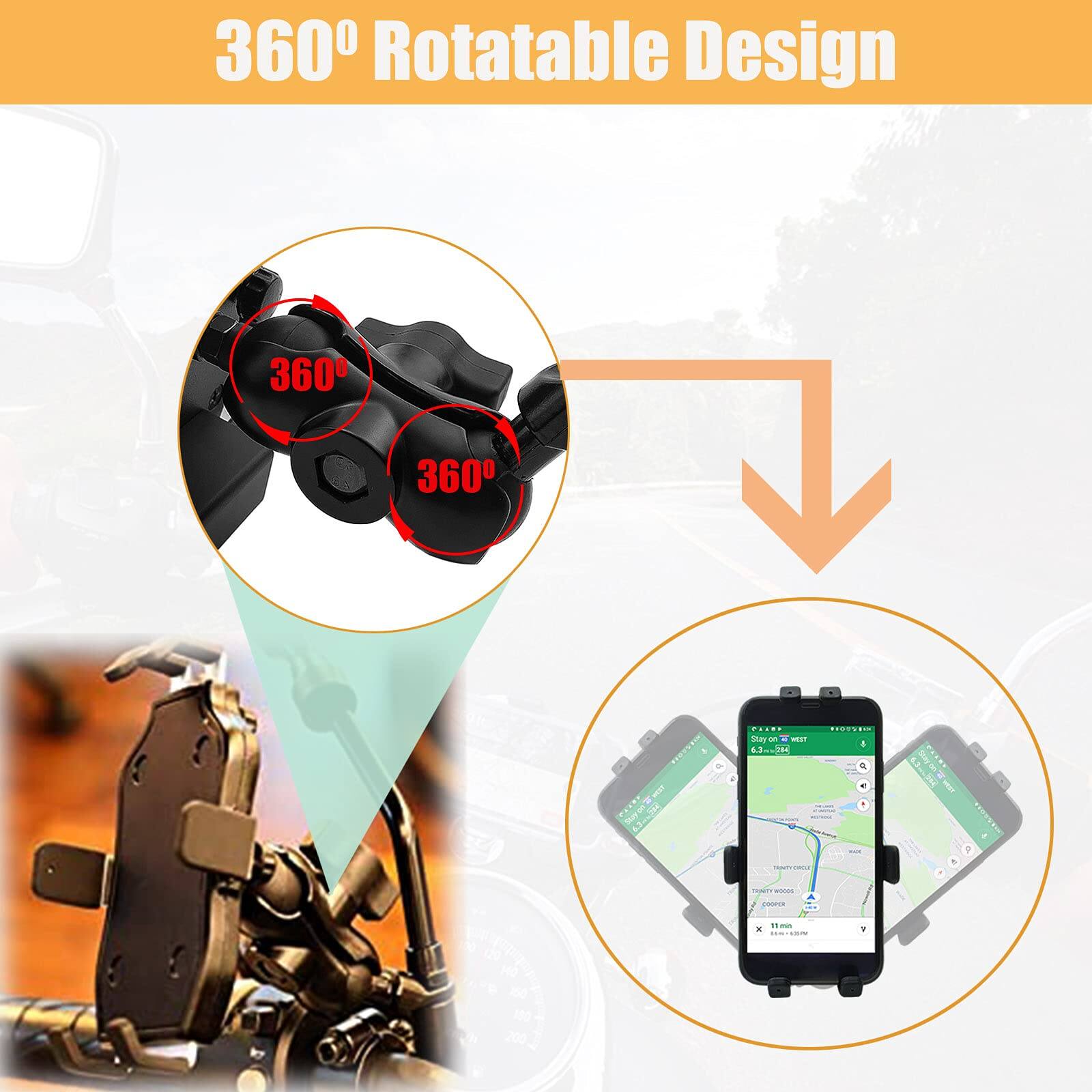 Empire DigiLabs Phone Mount With Gps Navigation Bracket Mobile Holder Stem For Suzuki Hayabusa ...