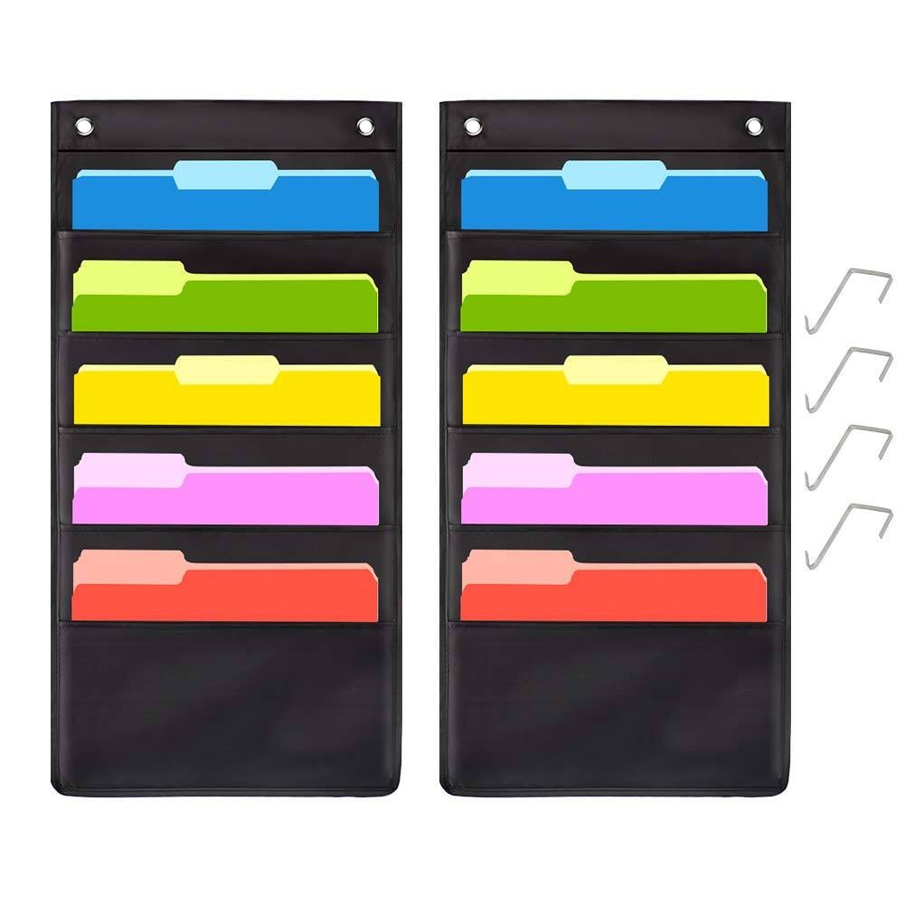 Dapper Styles Hanging Wall File Folder Organizer Storage Pocket Chart ...