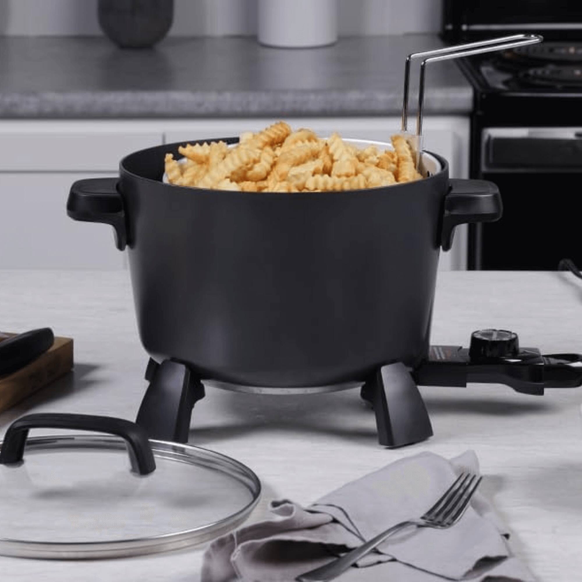 Presto 8 Cup Big Kettle Steamer Deep Fryer Multi Cooker Black 06008 ...