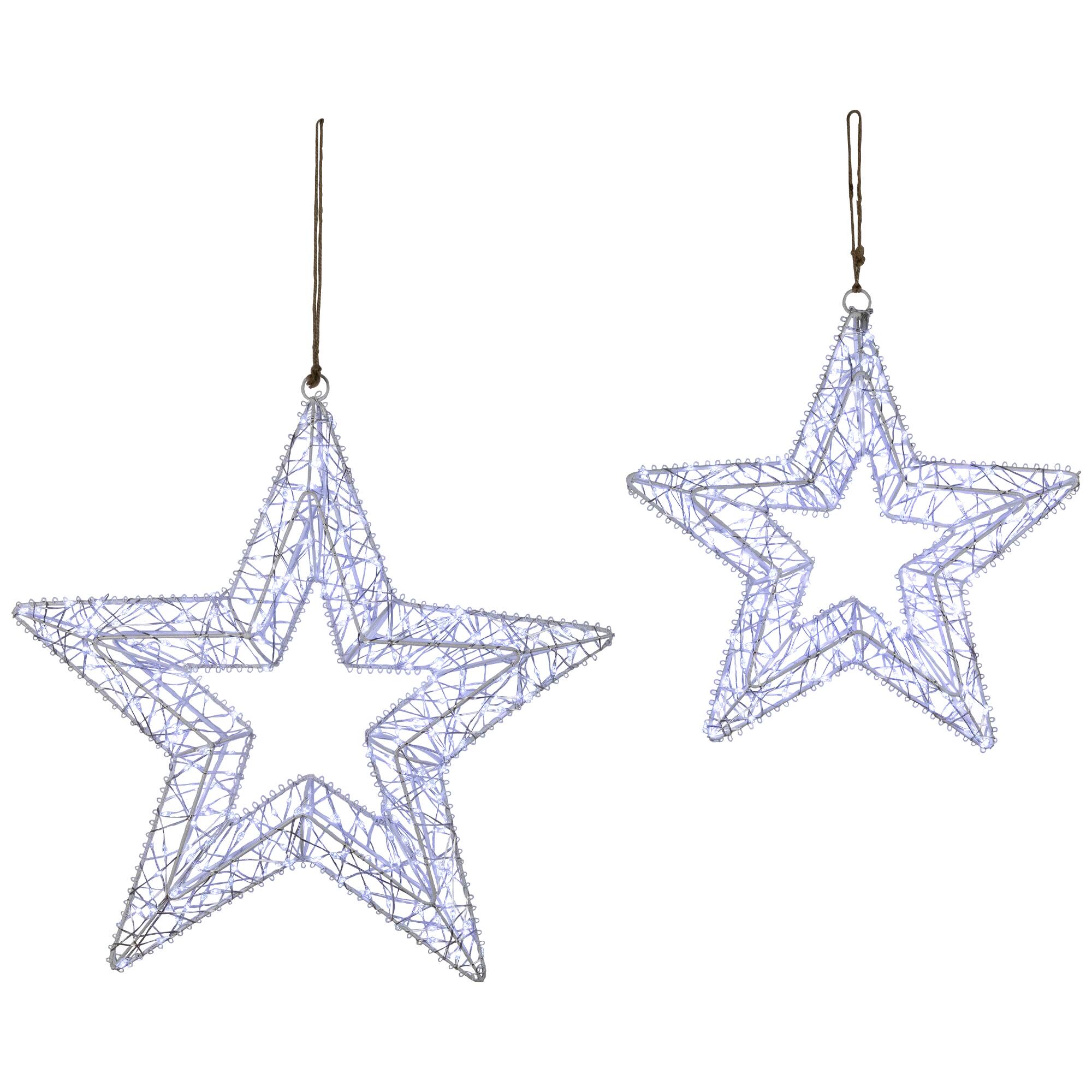 Northlight LED Lighted Stars Outdoor Christmas Decorations 18" Cool Set ...