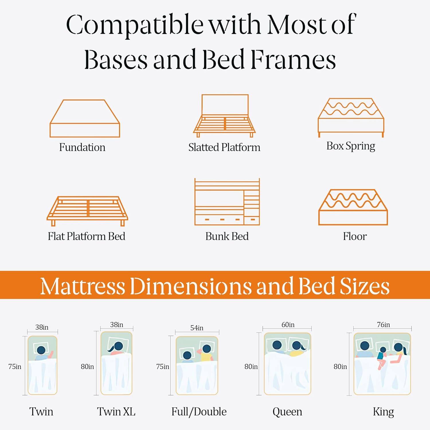 FC Design 14 Inch Thick Luxury Memory Foam Mattress with 6 Layers Cal ...