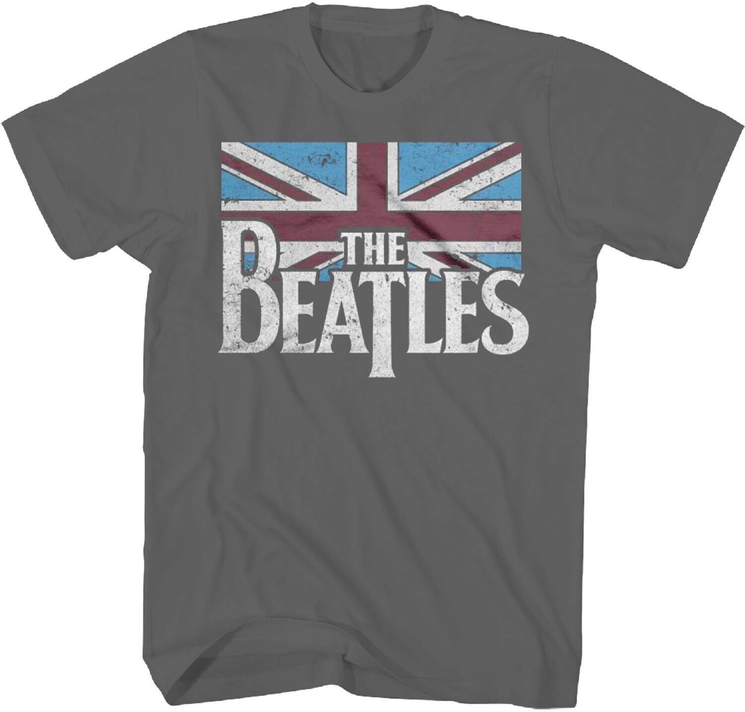 PopMarket The Beatles Beatles Distressed Union Jack Flag T Shirt XL Charcoal 2061110406 APPAREL ...