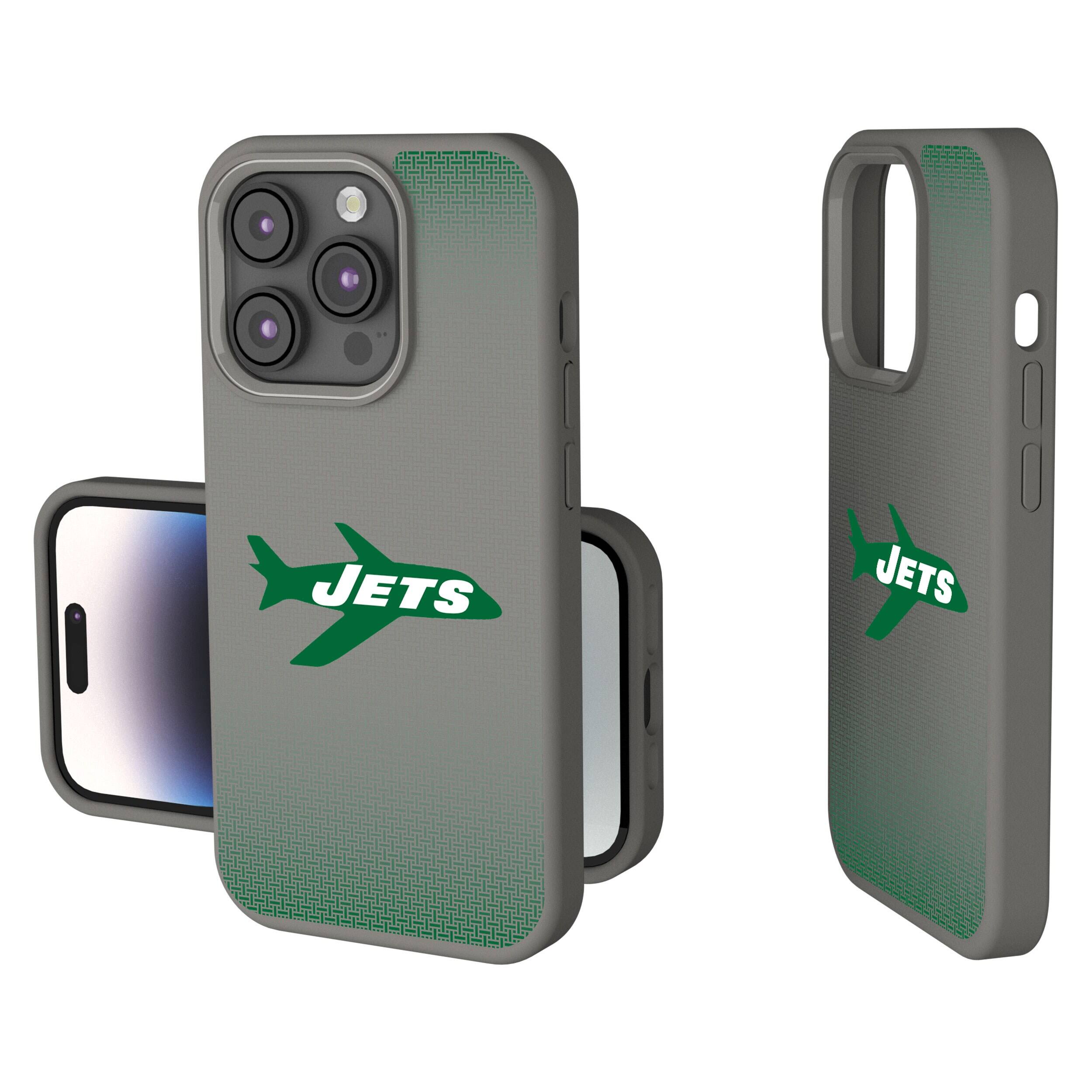 Keyscaper NFL New York Jets Linen Logo iPhone Soft Touch Case 15 Gray ...