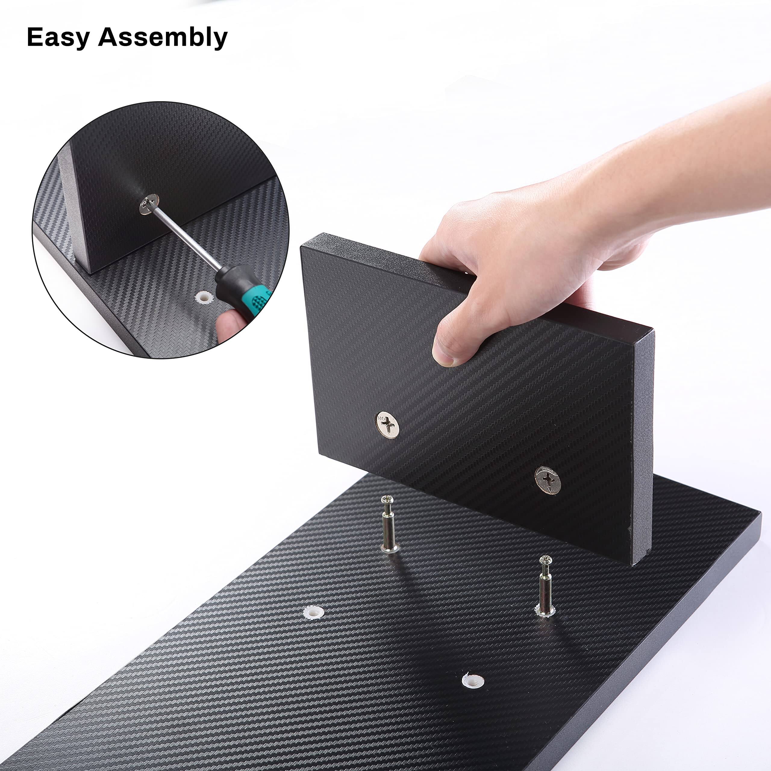 Cedar Assembly Dual Monitor Stand Adjustable Riser Carbon Fiber ...