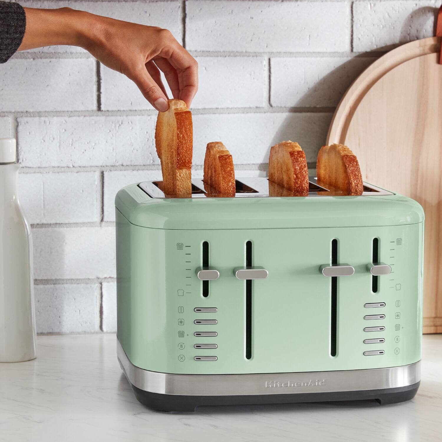 KitchenAid 4 Slice Programmable Toaster Pistachio KMT4109PT - Best Buy
