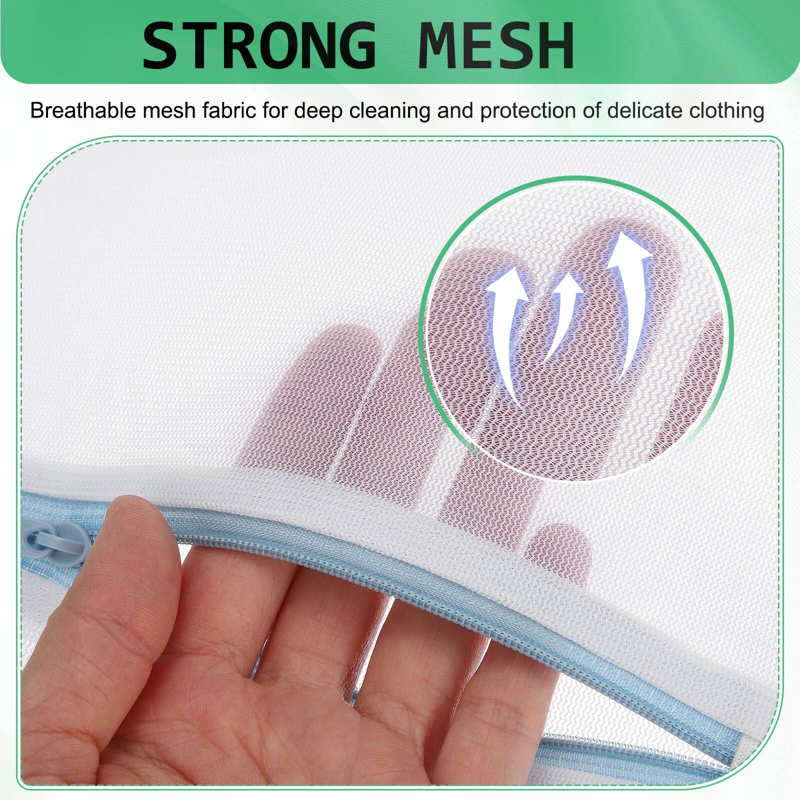 Unique Bargains 4pcs Mesh Laundry Bags with Zipper Fine Net for ...