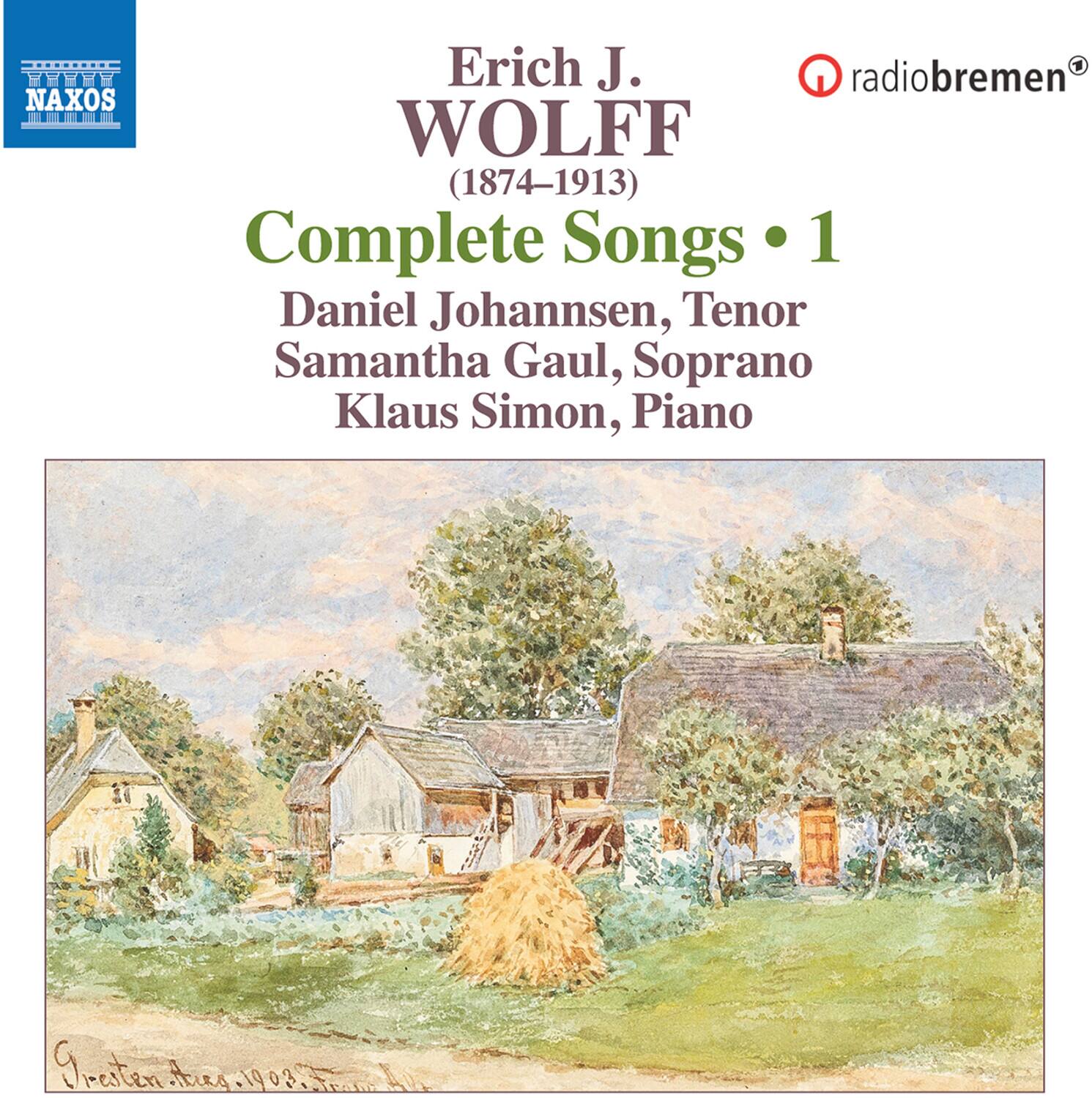 Daniel Johannsen Wolff: Complete Lieder, Vol. 1 COMPACT DISCS [CD ...