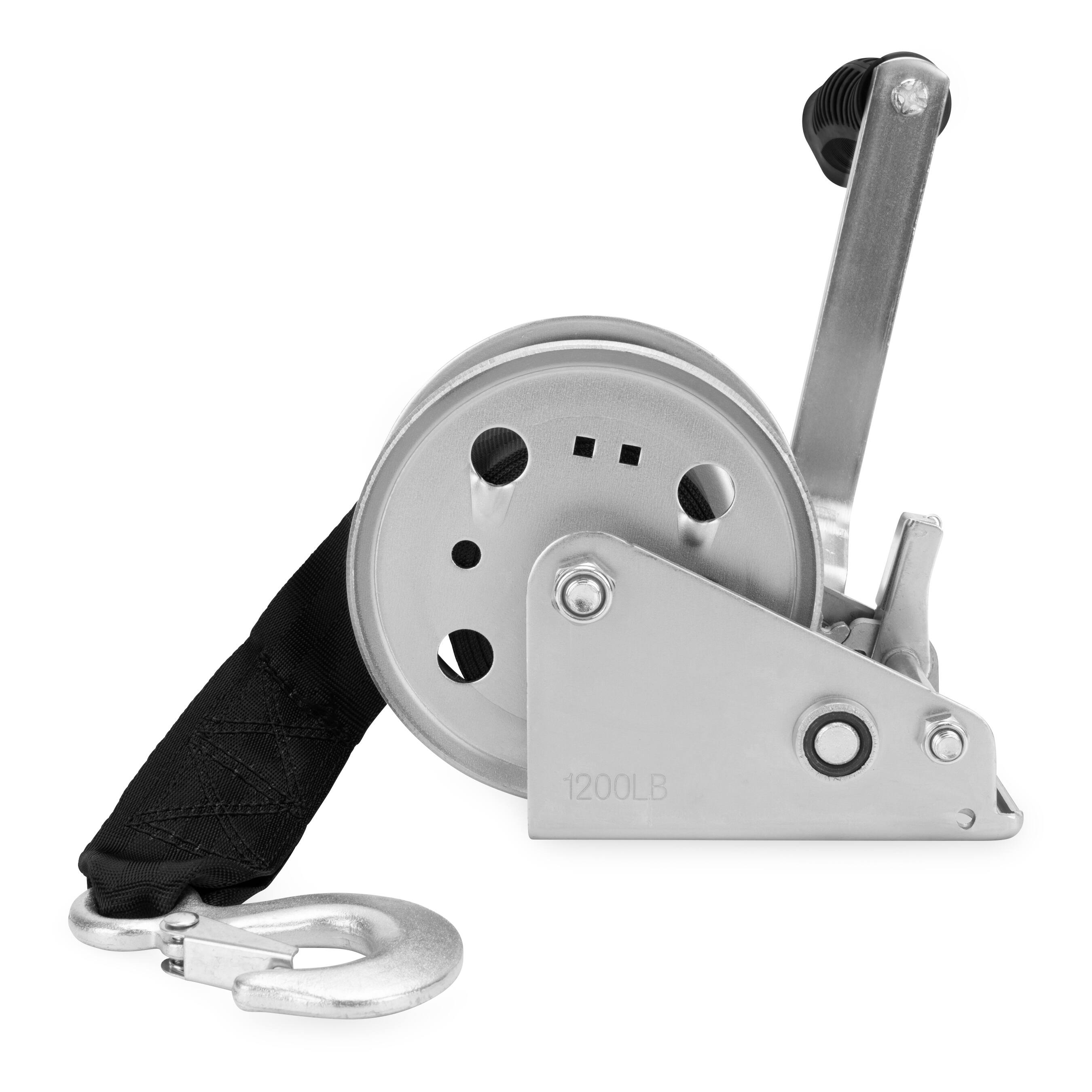 Camco Steel Marine Durable Corrosion Resistant Towing Winch w/ 1,200 lb ...