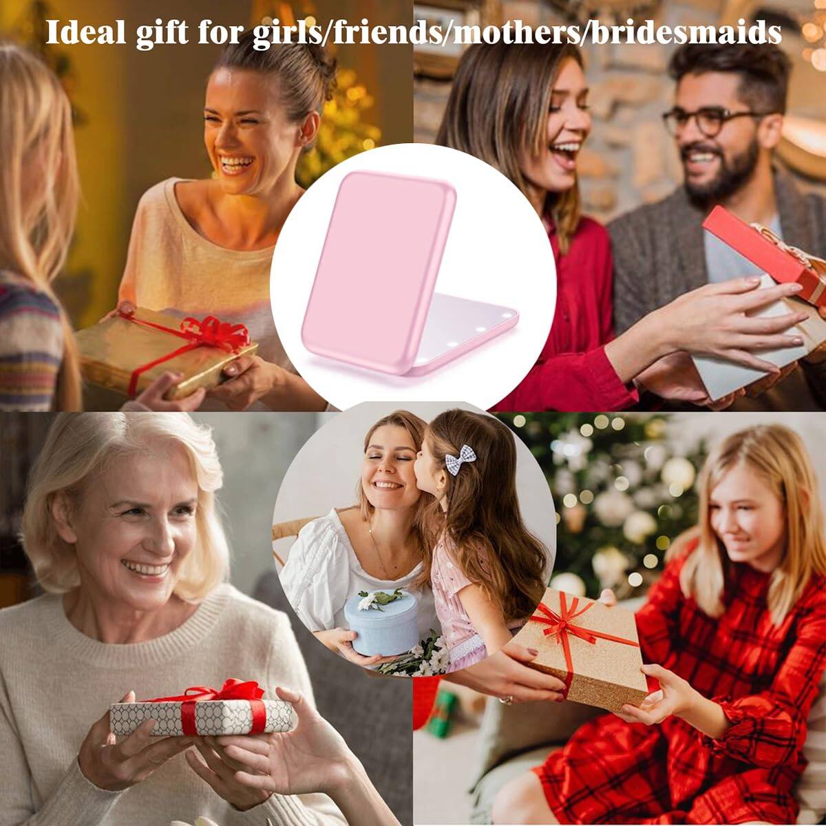 Pacoar Cade Compact Mirror Makeup With /Magnification Lighted Pocket For Handbag & Purse Small ...