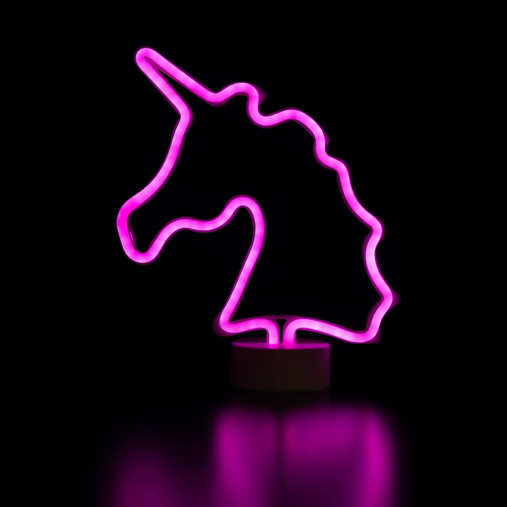 Northlight LED Unicorn Neon Table Light 11" Pink 33377721 - Best Buy