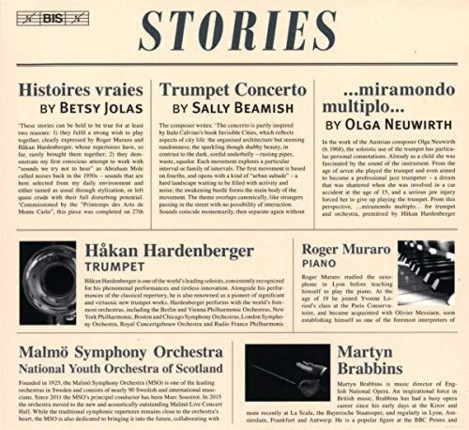 Beamish / Hardenberger / Brabbins Stories / Trumpet Concertos SUPER ...