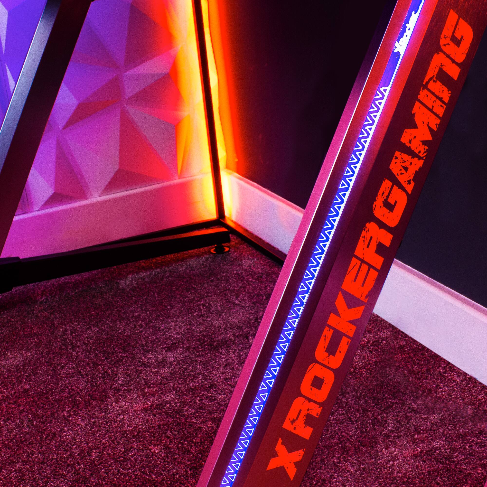 Best Buy: X Rocker Lynx LED Gaming Desk with XL Mousepad and Game ...