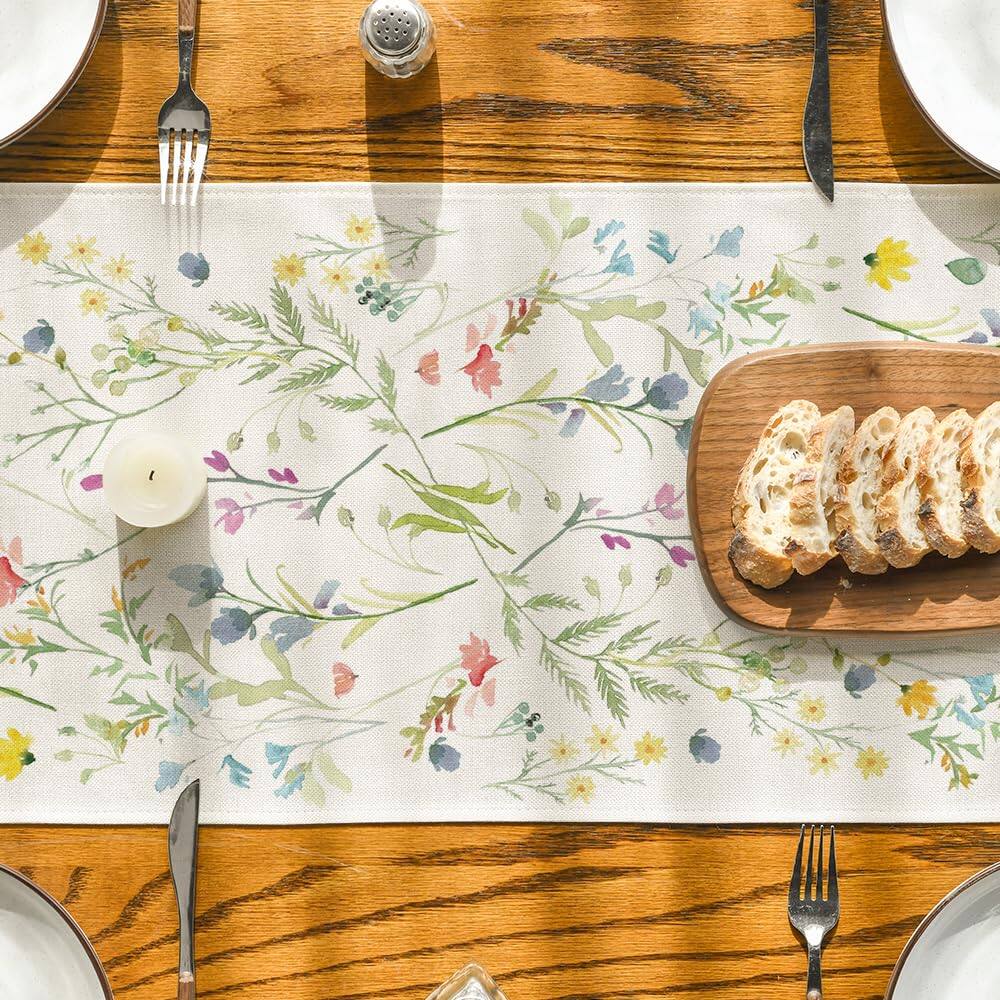 Dapper Styles Wildflowers Bloom Flowers Spring Table Runner Seasonal ...