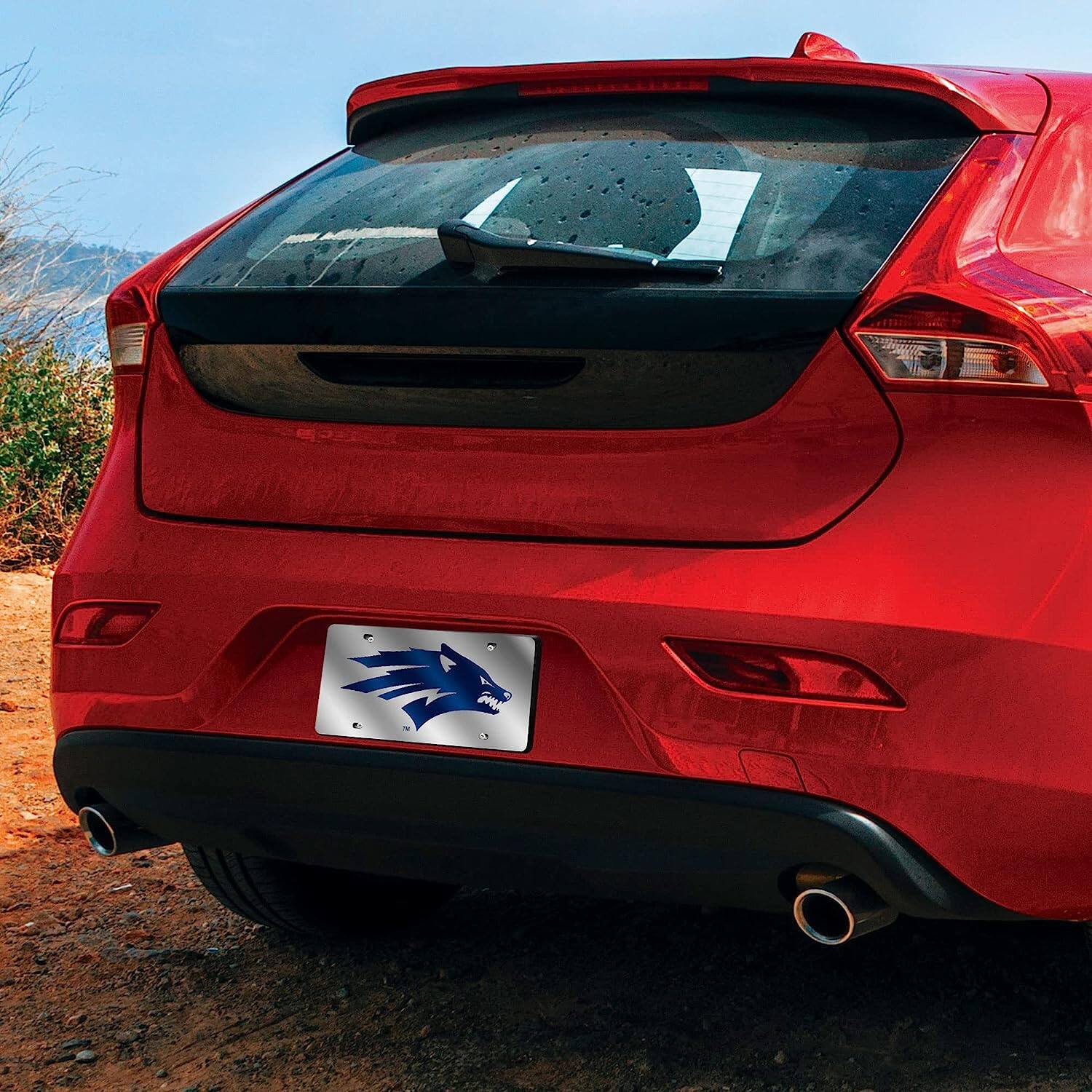 Rico Industries Nevada Reno Wolf Pack Mirrored Laser Cut License Plate Laser Tag Multi LZS430201 ...